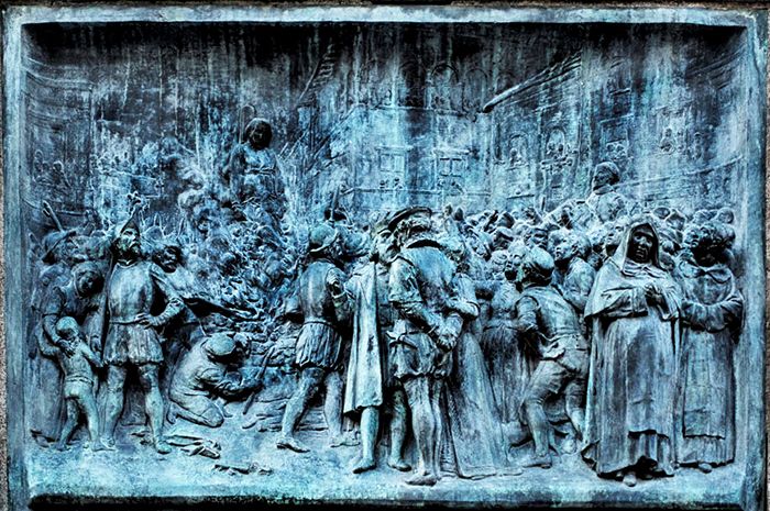 Giordano Bruno Burned at the Stake – Ingliando